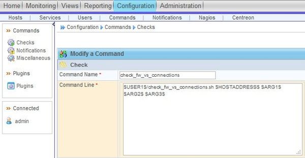 Checkpoint - Nagios plugin to monitor VS active connections