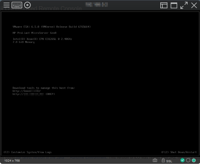 Home Server (8) - Update iLO4 firmware (HTML5 console)